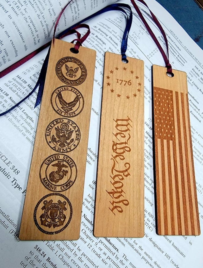 Patriot's Hardwood Engraved Bookmark Set – American Grains LLC
